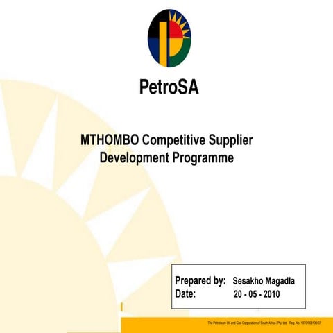 Mthombo petro sa sesakho magadla 2010 | PDF | Government Support and ...