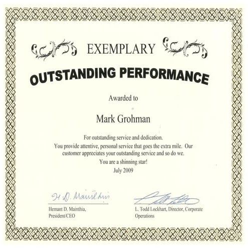 MTI Performance Award - July 2009 | PPT