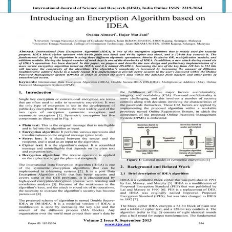 Introducing An Encryption Algorithm Based On Idea Pdf 