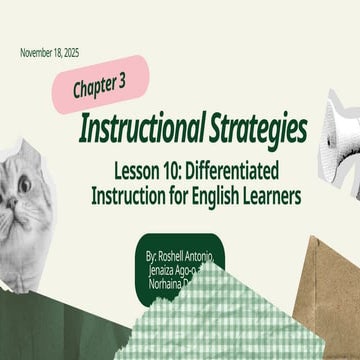 LESSON 10- DIFFERENTIATED INSTRUCTION FOR ENGLISH LEARNERS | PPTX