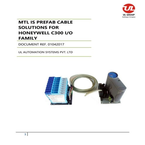 MTL IS PREFAB CABLE SOLUTIONS FOR HONEYWELL C300 | PDF