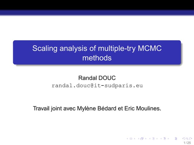 Optimal Scaling In Mtm Algorithms Ppt
