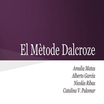 Mètode dalcroze | PDF