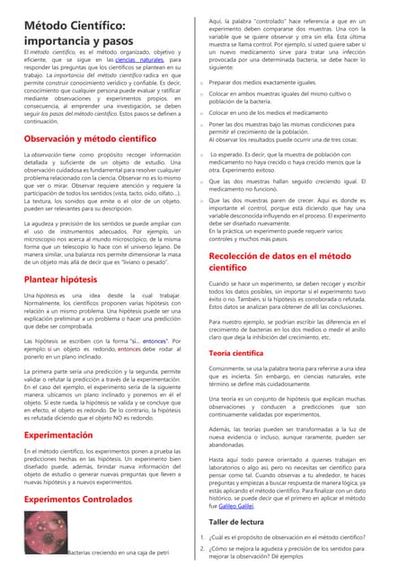 Hojas De Trabajo Del Método Científico Para Imprimir Gratis CB 1er