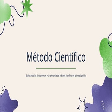 Método científico: estructura y pasos detallados | PPTX