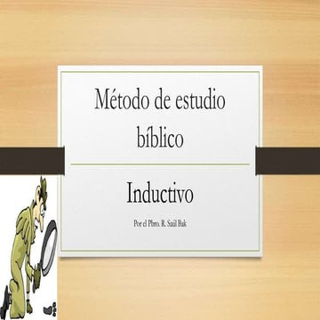 Método inductivo de estudio bíblico | PPTX