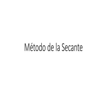 Método de la Secante | DOCX