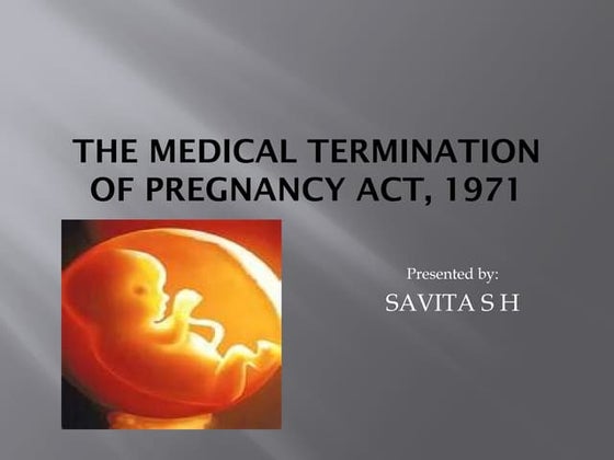 Medical Termination of Pregnancy Act 1971 | PPTX | Pregnancy | Reproductive Health