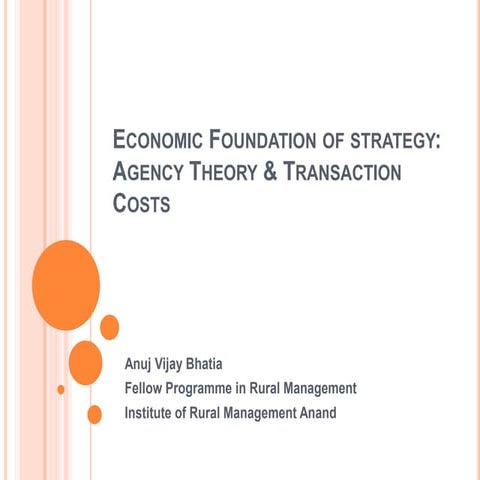 Mtp agency and transaction cost theory | PPTX