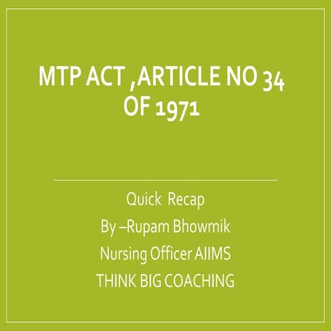 MTP ACT by Rupam Bhowmik.pptx this ppt is helpful for norcet | PPTX