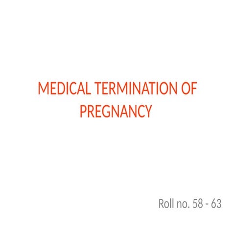 MTP_ medical termination of pregnancy for mbbs | PPTX