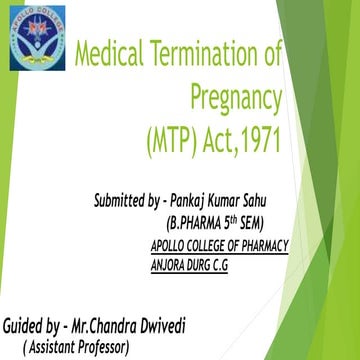 Medical Termination Of Pregnancy (MTP) | PPTX | Pregnancy ...