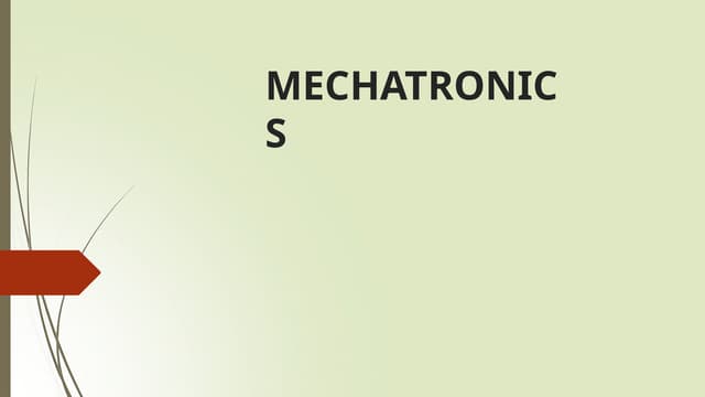 Mechatronics Engineering Lecture 1 Vvppptx
