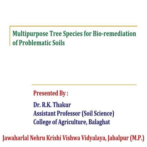 MTs for Problem Soils | PPTX