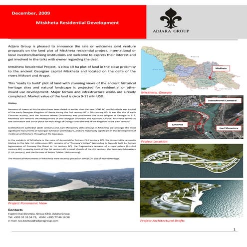 Mtskheta Project Flashnote | PDF