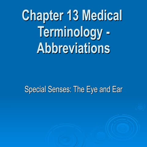The Eye And Ear | PPT