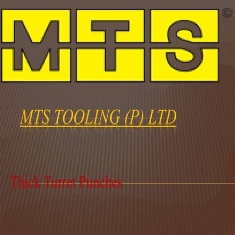 MTS Tooling, Press Brake Tools, Thick Turret Press Tools | PPTX