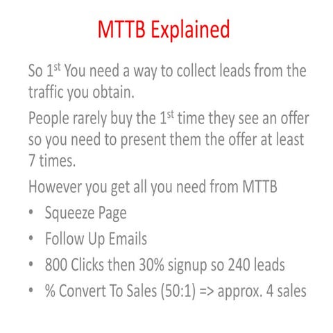 MTTB Explained | PPT