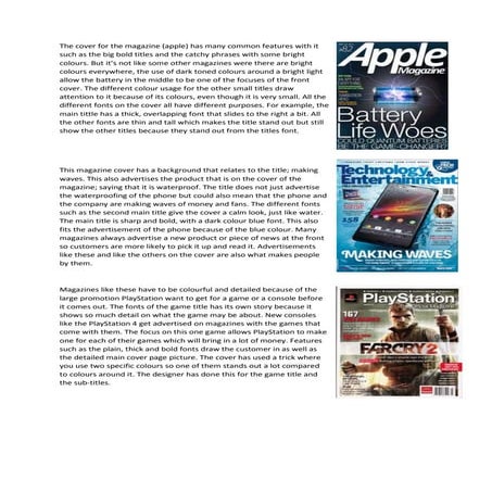 Analysis of magazine covers | PDF