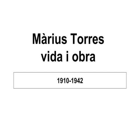 Màrius torres | PPTX