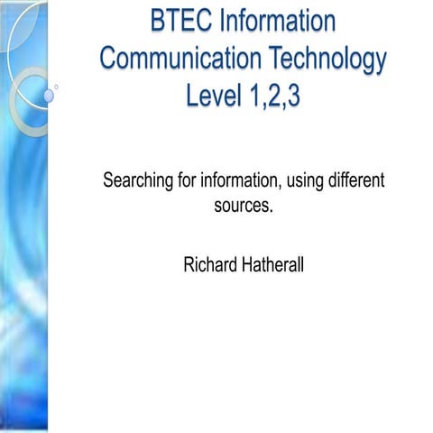 ICT BTEC | PPTX