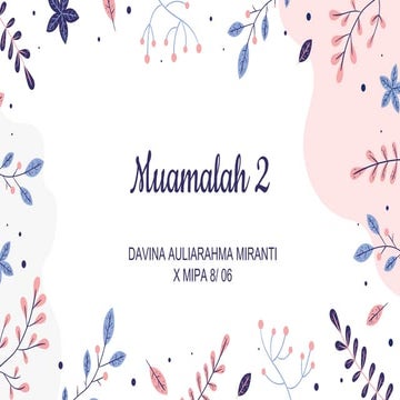 Muamalah Syirkah, Wakalah, Shulhu, Dhaman, Kafalah | PPTX