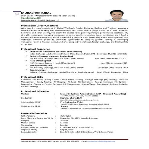 Mubashar Iqbal (C.V) Professional Career Objectives.pdf