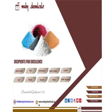 Muby Chemicals | Chemicals manufacture and producer | PPT