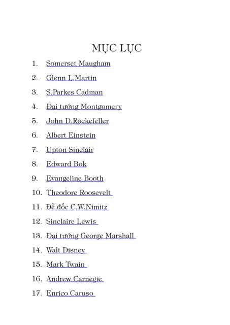 Muc luc-guong- danh- nhan | PDF