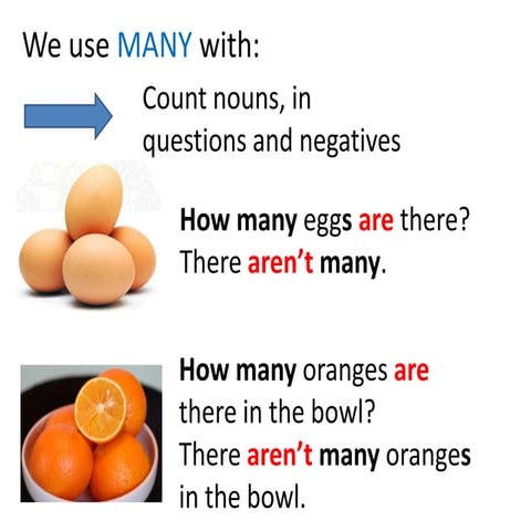 Much and many | PPT