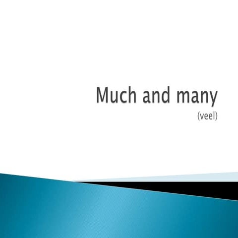 Much and many | PPTX