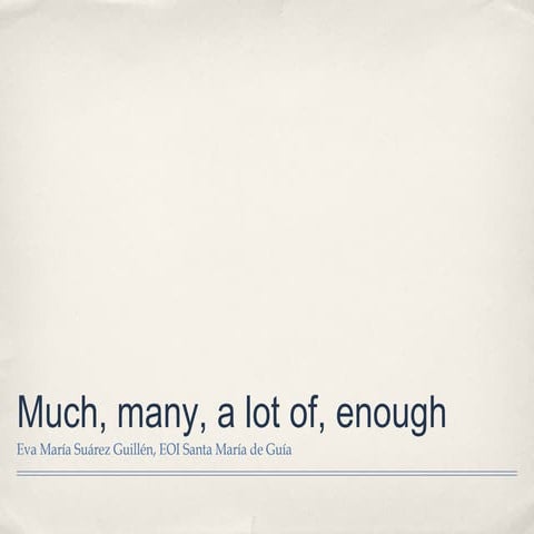 Much many enough | PPT