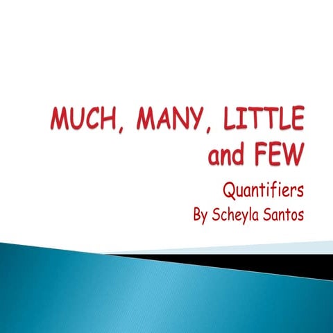 Much, many, little and few | PPTX