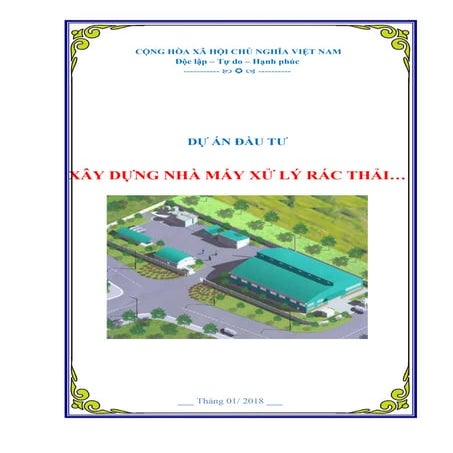 Thuyết minh dự án nhà máy xử lý rác thải | DOCX