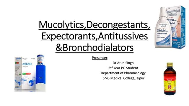 Mucolytics pharmacology | PPTX