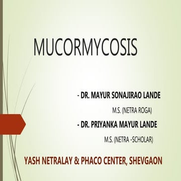 Mucor mycosis | PPTX