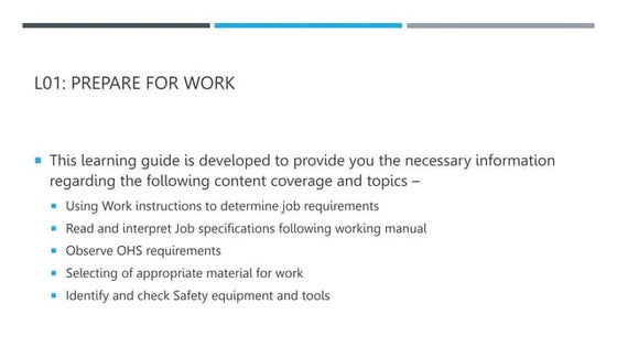 Grade 7 ICT: Occupational Safety and Health (OHS) Standards in ICT (PPT ...