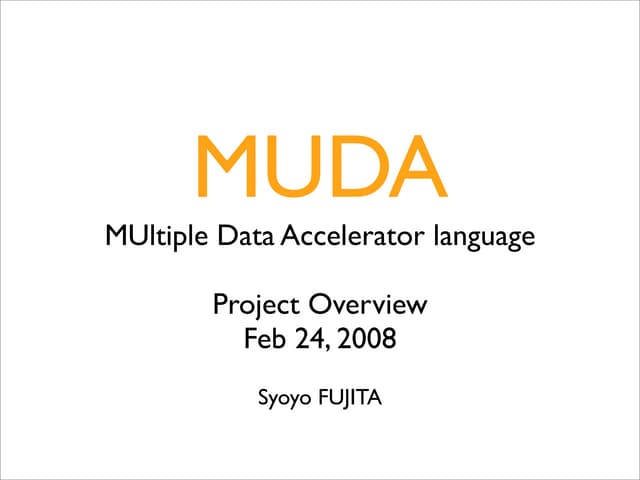 MUDA :: A vector language for CPU - Blender and CG Discussions ...