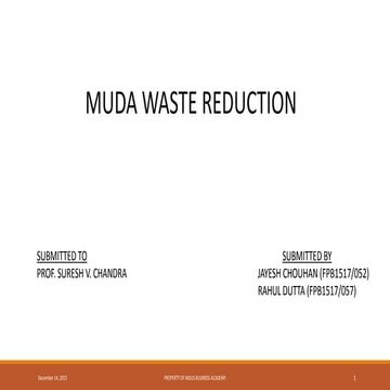 Muda - Waste reduction | PPTX | Business | Business and Finance