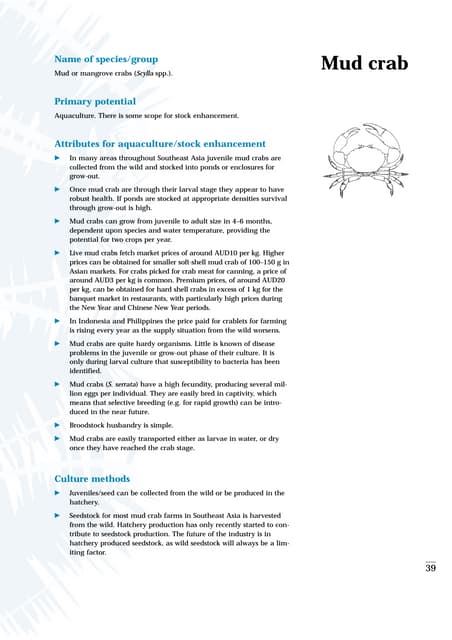 prospect and status of lobster . coastal aquaculture and mariculture | PPT