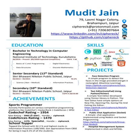 Mudit Jain Resume | PDF