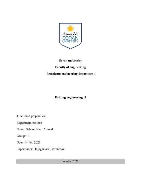 Mud balance test (drilling fluid lab test) | PDF
