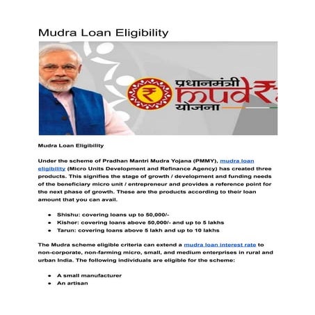 Mudra Loan | PDF
