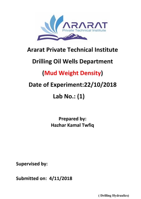 Mud balance test (drilling fluid lab test) | PDF