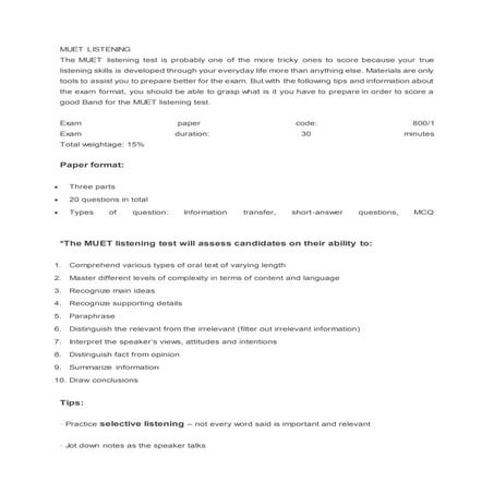 Muet listening a talk | DOCX