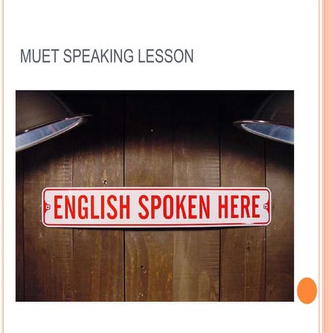 Muet speaking lesson | PPTX | Fitness and Exercise | Healthy Living