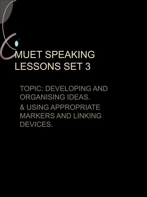 Muet listening | PPTX | Educational Assessment | Education