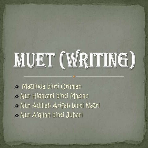 Muet (writing) | PPT