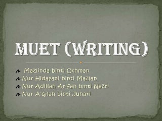 Muet workshop 2014 | PDF