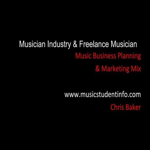 Music Business Planning | PPT